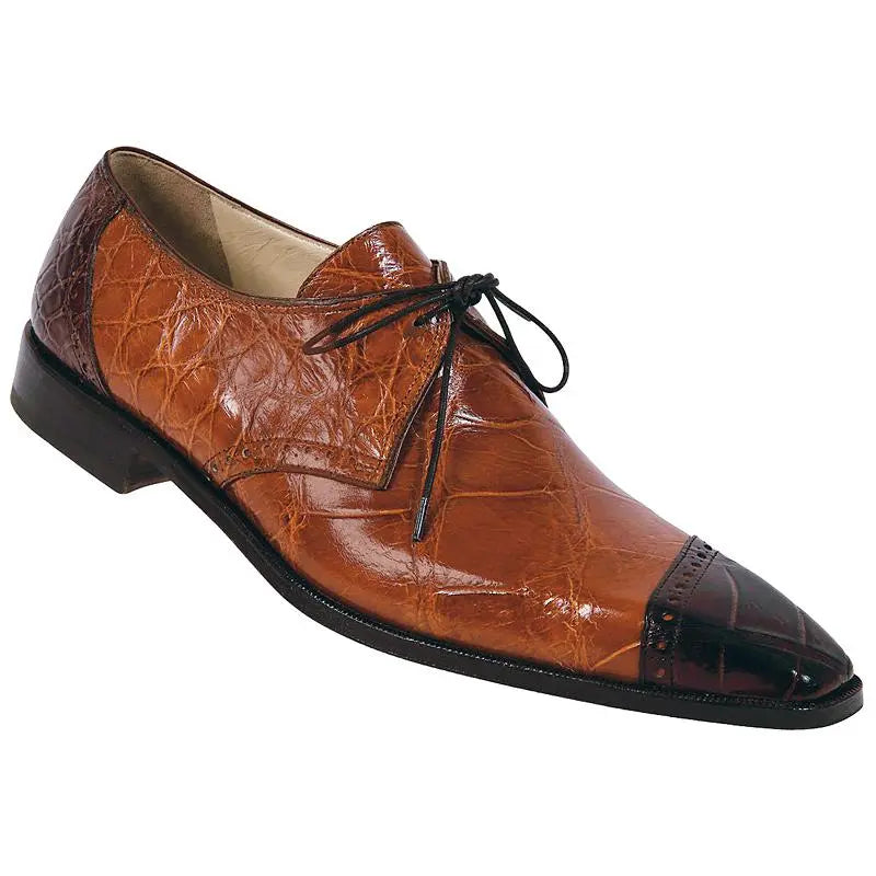 Mauri Pelican 1075 Rust/Cognac Genuine All-Over Alligator Shoes - Suit