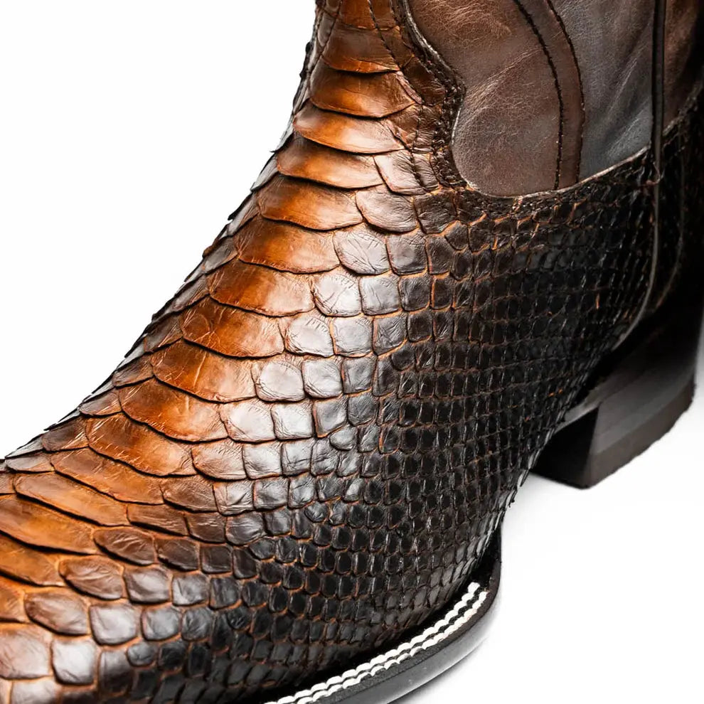 Marco Di Milano Missouri Lisboa Genuine Python Cowboy Boots - Suit Essence
